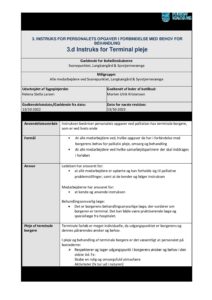 3. Instruks for personalet opgaver i forbindelse med borgerens behov ...